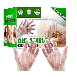 CHEFNENO Disposable Food Prep 700 Gloves (350 Pair) Plastic Disposable Gloves Kitchen Cooking Cleaning Food Handling Gloves (700 PCS)