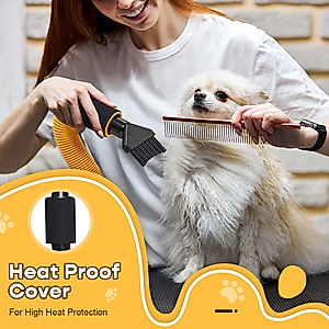 Free Paws Pet Dryer for Dog Cat Hair Blower, Portable Grooming Professional 4HP Forced Air Dryer for Dogs with Heating, for Large Small Pets Dogs Cats, Variable Speed (Yellow)