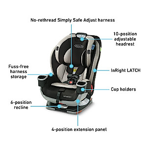 Graco Extend2Fit 3-in-1 Car Seat, Stocklyn