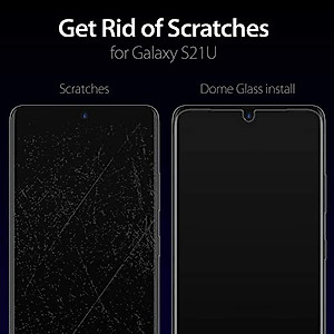 DOME GLASS] Galaxy S21 Ultra Screen Protector, Full HD Clear 3D Curved Edge Tempered Glass [Compatible with Ultrasonic Fingerprint] Semi-Automatic 4 Step Installation by Whitestone - Two Pack