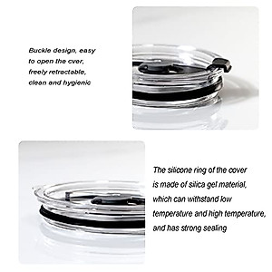 Tumbler Lids Spillproof 20oz,4 Pack Splash Resistant Lid for Beast,Juro,Ozark Trail,Rae Dunn,Atlin,Coffee Mug and More Cooler Cup,Covers for 20 Ounce Tumbler