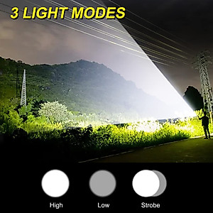 DARKBEAM USB Rechargeable LED Flashlight [2 Pack] T002 Super Bright XHP50 3000 Lumen Flash Light Lights Tactical Handheld Zoomable for Hiking, Biking, Outdoor Activity Patrol, Home, Emergency