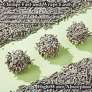 Vealind Clumping Cat Litter, Mixed Cat Litter 5 in 1 Dust-Free Flushable Odor Free Activiated Carbon Tofu Cat Litter (4 PACK-32 Pounds)