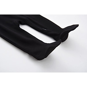 HahaNice Baby 2 Way Zipper Girls Boys 100% Cotton Footed Sleep and Play with Mitten Cuffs Black&Red 3 Months