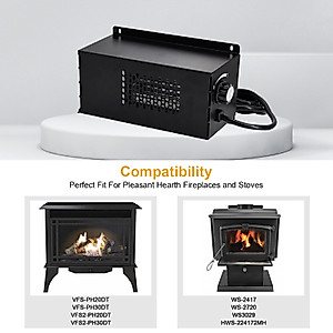 Criditpid PBAR-2427 Fireplace Blower Fan Kit for Vent Free Stove or Wood Burning Stoves, Blower for GHP Group Pleasant Hearth VFS2-PH30DT, VFS2-PH20DT, VFS-PH20DT Fireplace