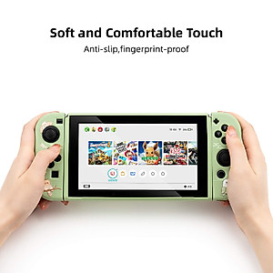 GeekShare Protective Case Compatible with Switch, Soft TPU Slim Case Cover Compatible with Switch Console and Joy-Con (Little Parrots)