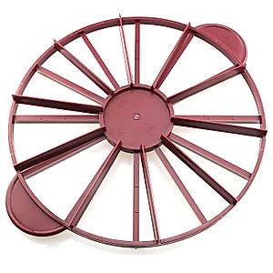 RLECS Cake Divider Round Cake Slice and Pie Slicer Equal Portion Cutter, Slice Marker, Baking Tool, Kitchen Utensils, Red 10 or 12 Slices Double Sided Cake Portion Marker