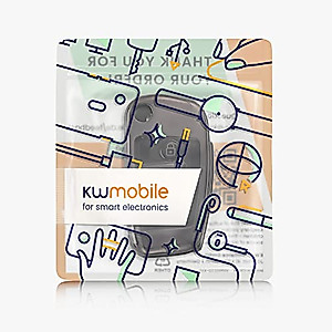 kwmobile Key Cover Compatible with Audi - Anthracite High Gloss