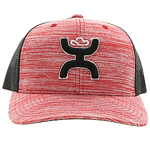 HOOEY Men's Sterling Logo Embroidered Trucker Cap Red One Size
