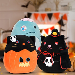 Easfan 12” Halloween Blue Zombie Plush Pillow, Zombie Stuffed Toy, Gift for Girls Boys, Home Decoration on Halloween Party