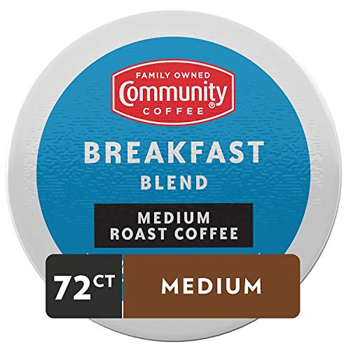 Community Coffee Breakfast Blend 72 Count Coffee Pods, Medium Roast, Compatible with Keurig 2.0 K-Cup Brewers, 72 Count (Pack of 1)