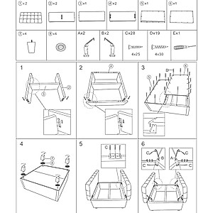 CangLong 31.5" Wide Square Storage Ottoman Bench, Upholstered Tufted Linen Footrest, Coffee Table with Storage for Living Room & Bedroom, Beige