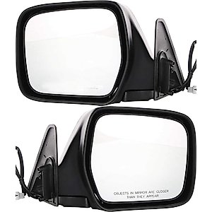 Kool Vue Mirror Set Compatible with 1990-1997 Toyota Land Cruiser, Fits 1996-1997 Lexus LX450, Driver and Passenger Side Manual Folding, Paintable, Power Glass