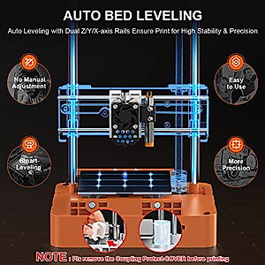 WEEFUN Newest TINA2 S 3D Printer, Ultra Silent Mainboard Mini 3D Printer with Heatable PEI Platform, WiFi Fast Print, Auto Bed Leveling DIY 3D Printers with Resume Printing, Fully Open Source