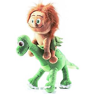 Tivcyi The Good Dinosaur Plush Toys Stuffed Animals Play Set- Spot The Child 7"/20CM + Arlo Baby 13"/35CM (2 Pack)