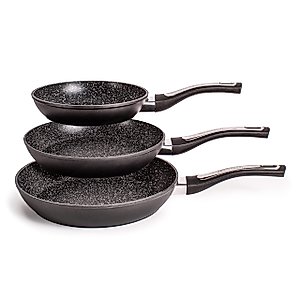 Berghoff Essentials 3Pc Non-stick Fry Pan Set, Ferno-Green, 100% Non-Toxic, Free of PFOA, Lead & Cadmium Coating, Induction Cooktop Ready, Stay-cool Handle, Even Heat
