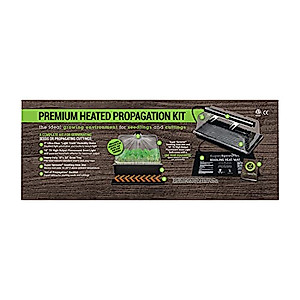 Super Sprouter Premium Heated Propagation Kit for Starting Seeds or Cuttings, Includes Heat Mat, Tray, Grow Light, and More