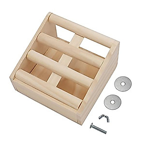 Rabbit Hay Feeder Guinea Pig Hay Rack Wooden Hay Holder for Small Pets Bunny Guinea Pig Chinchilla (Hay Feeder-B)
