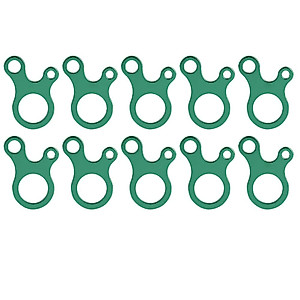 20pcs Tent Guy Lines Tensioners Ultralight Aluminium Alloy Rope Guylines Adjuster 3Hole Quick Knot Tent Cord Runner Fastener Wind Rope Buckle for Camping Hiking Backpacking Outdoor Activity (Green)