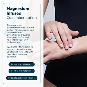 Abundant Natural Health MAG I.C. Magnesium Lotion Infused with Cucumber for Fast Relief, Soothes and Relaxes Muscles, Effective and Quick Absorption, Fragrance-Free, 90mL