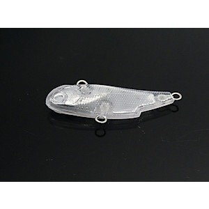 10PCS Unpainted VIB Lipless Sinking Fishing Pencil Lures 48mm 6g ABS Hard crankbait Outdoor Sports 8382# Free Eye