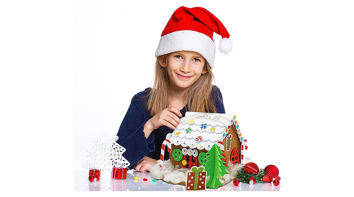 DIY 6-Pack Foam Gingerbread House Kit for Kids