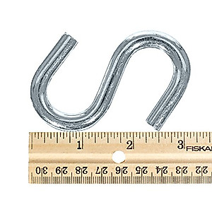 Paracord Planet - 4 Packs - S Shaped Hooks S Hanging Hooks S Metal Hanger - 3/8 Inch Thick, 3 Inches Long