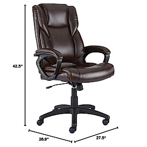 STAPLES 2554454 Kelburne Luxura Office Chair Brown