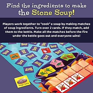 Peaceable Kingdom Stone Soup Cooperative Memory Board Game for Kids