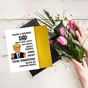 RUALOVE Funny Birthday Card for Dad Grandpa Husband, Humor Birthday Card Gift From Son Daughter Wife, Ideal Birthday Card Gift For Father Grandfather Stepfather Husband, Dad Birthday Card