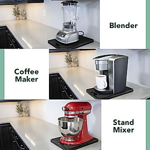 Nifty Medium Appliance Rolling Tray – Black, Home Kitchen Counter Organizer, Integrated Rolling System, Non-Slip Pad Top for Coffee Maker, Stand Mixer, Blender, Toaster