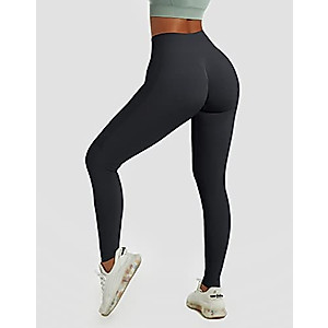 DREAMOON High Waisted Seamless Workout Leggings for Women Scrunch Butt Lifting Leggings Gym Booty Tummy Control Yoga Pant Comfort Tights(#1 Upgrade Seamless Amplify Black)