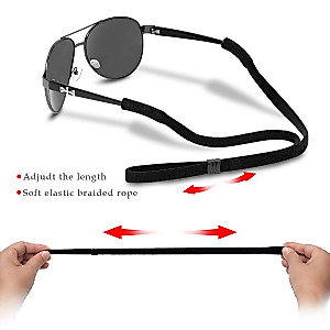 HALF CRESCEN Glasses Strap- Sports Glasses Holder (Pack of 6) Unisex Sunglass Strap,Soft Comfortable Eye Glasses String Strap for Men Women