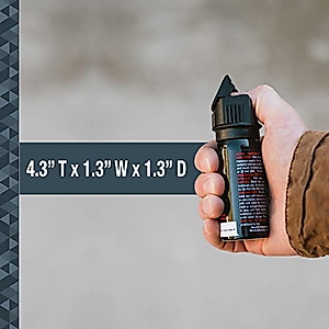 SABRE Tactical Pepper Gel With Belt Holster For Easy Carry, Maximum Police Strength OC Spray, Quick Access Fast Flip Top Safety, Tactical Design For Security Professionals, 1.8 fl oz