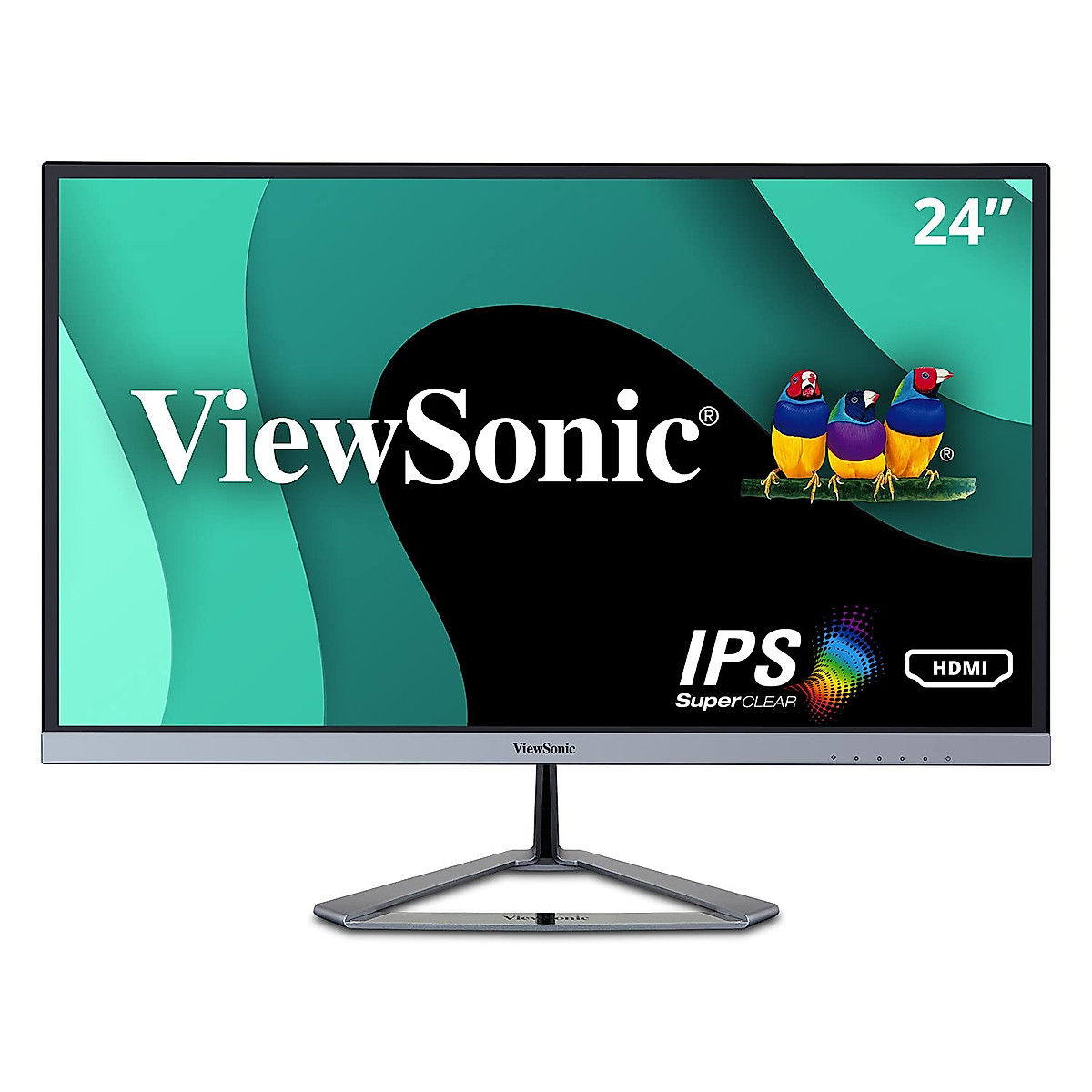 ViewSonic VX2476-SMHD 24" IPS 1080p Frameless LED Monitor HDMI, DisplayPort (Renewed)