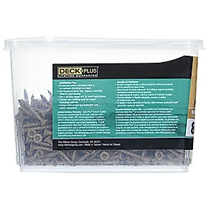 Deck Plus Wood Screws, Brown Exterior Screws, 1-1/4" x #8, 5lb