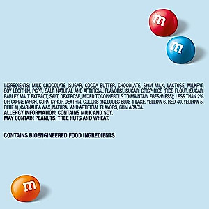 M&M'S Crunchy Cookie Milk Chocolate Candy, Singles Size, 1.35 Ounces, 24-Count Box