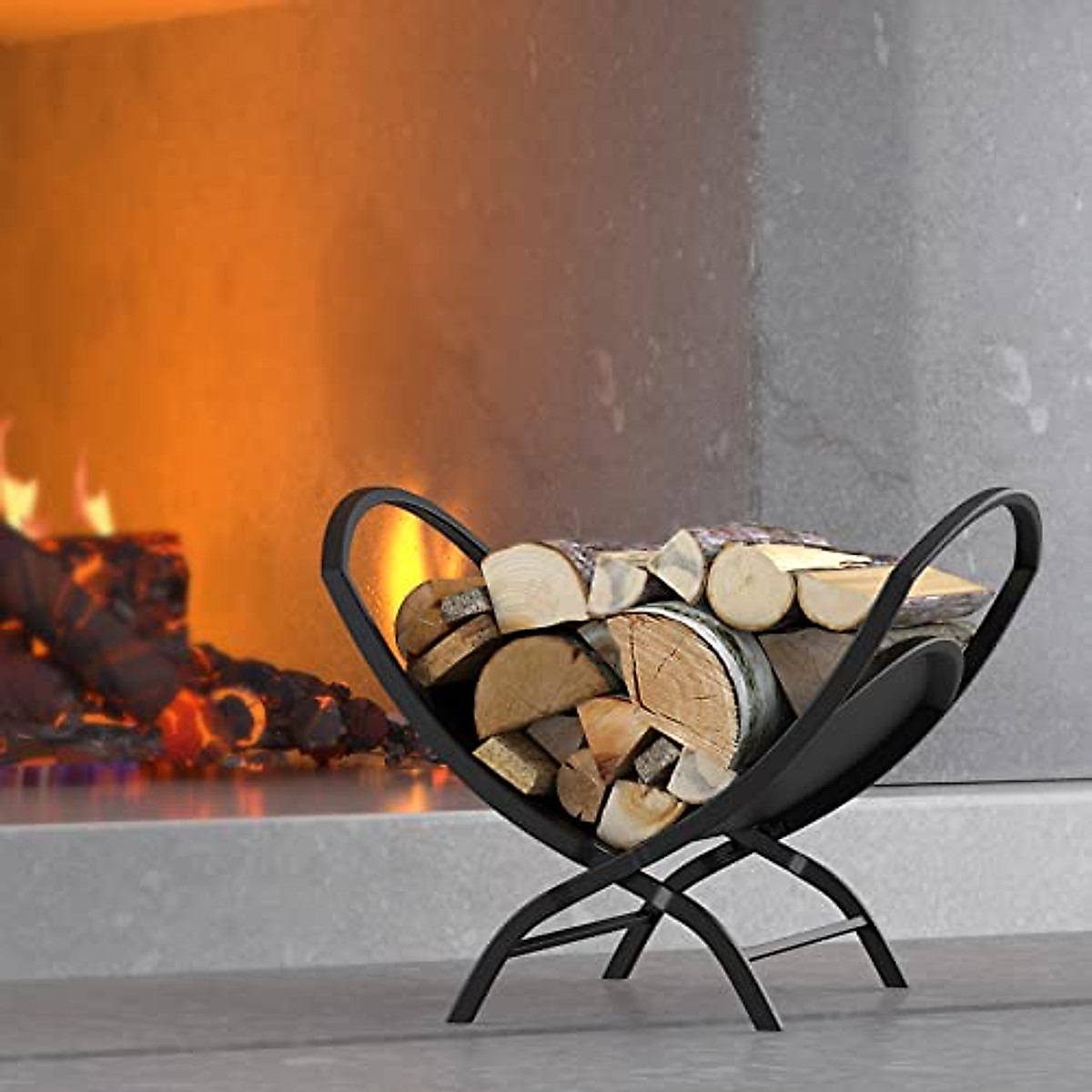 Fire Beauty Fireplace Log Holder Folding Firewood Rack Indoor, Outdoor Firewood Rack,Stacking Rack,Storage Rack for Firewood