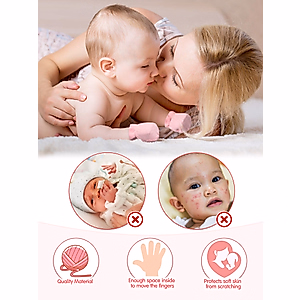 20 Pairs Newborn Baby No Scratch Mittens Unisex Baby Cotton Gloves Infant Toddler Mitts Set for 0-6 Months Baby Boys and Girls