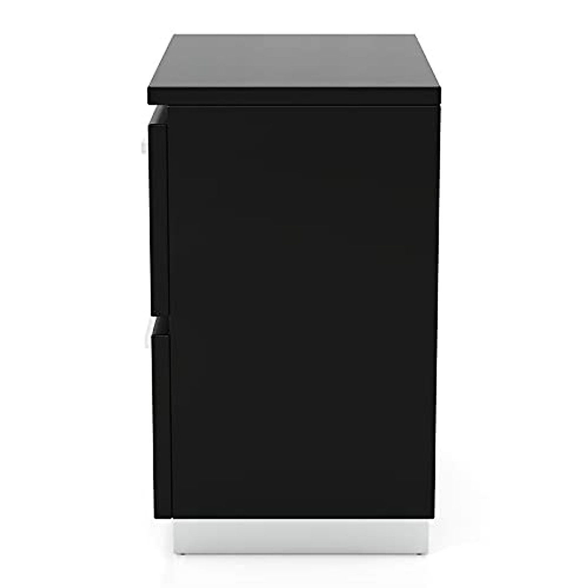 BOWERY HILL 2pc Black Wood Bedroom Set - 2 Nightstands Finish