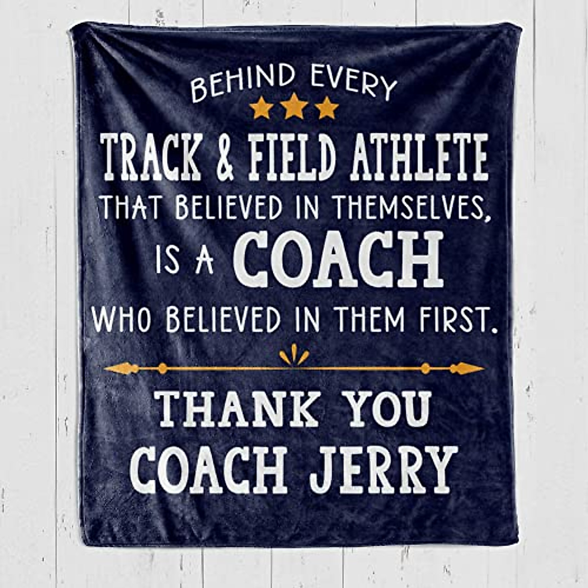 Personalized Track and Field Coach Gifts for Men Or Women, Sports Coach Appreciation Gifts Blanket, Custom Track and Field Blanket for Coach, Thank You Coach End of Season Gifts from Team