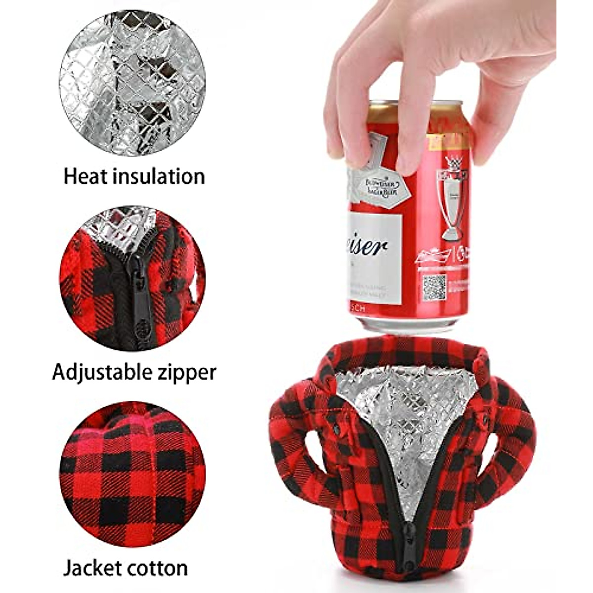 Beverage Jacket Can Cover Drink Insulated Coolers For 12oz Fun Gifts for Family and Fiends