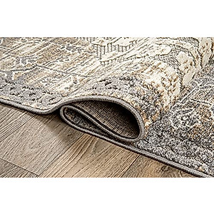 Rugshop Distressed Traditional Indoor/Outdoor Area Rug 5' x 7' Beige