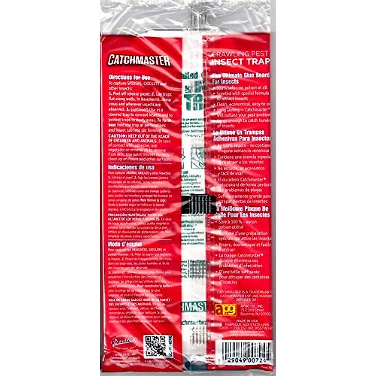 Mouse Glue Trap by Catchmaster - 3 Pack 4 Count (12 Traps Total) Pre-Baited, Ready to Use Indoors. Rodent Spider Insect Wood Sticky Adhesive Narrow Disposable Non-Toxic - Made in The USA