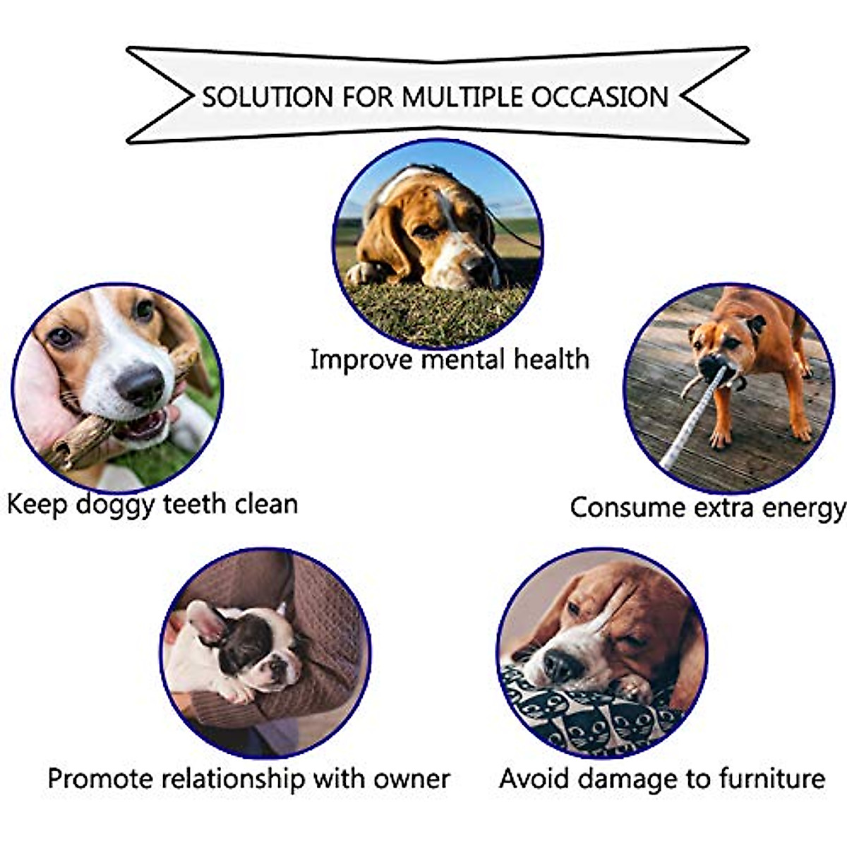 KIRTI Dog Chew Toys Rope - Durable Rope Puppy Chew Toys Animal Shape Washable Cotton Rope Toys Set for Small Dog Puppy Pet(4 Packs/Set)