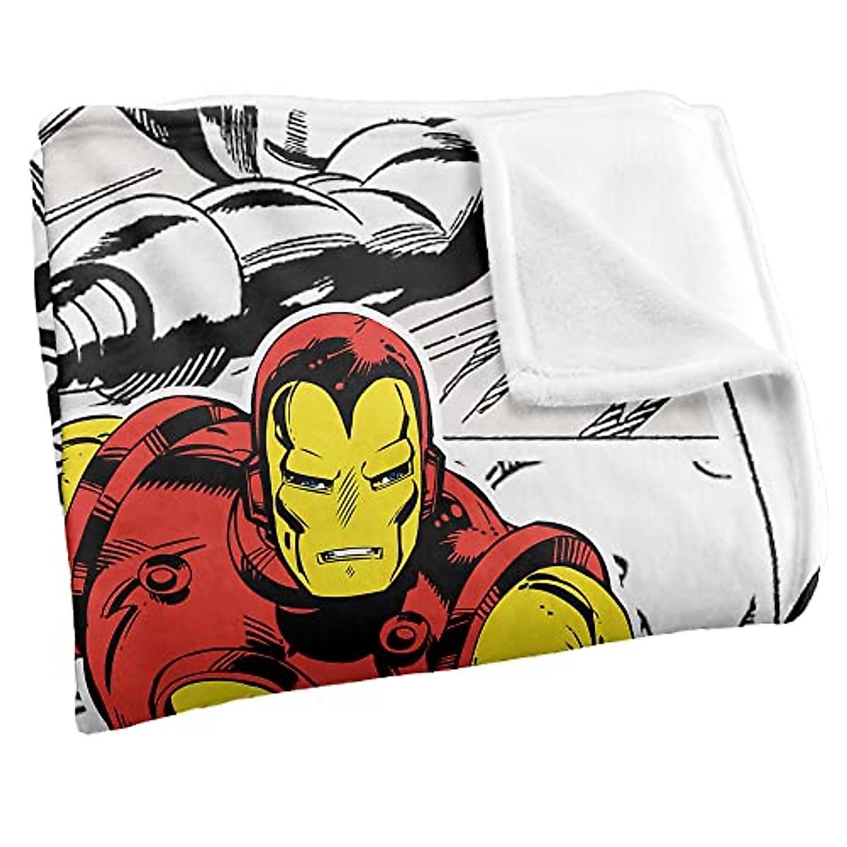 Marvel Iron Man Comic Collage Silky Touch Super Soft Throw Blanket 36" x 58"