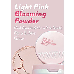 I'M MEME Compact - Tone-up Pact | With Calamine Powder, Pink Blur Effect, Mattify Skin, Pressed Powder, Gift, 0.35 Oz