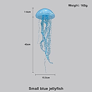 O&M Hanging Jellyfish Decoration, Marine Theme Birthday Party Decorations, Shop Window Supplies, Aquarium Props (Small, Blue)