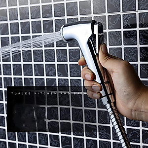 Stainless Steel Bidet Sprayer for Toilet, Handheld Cloth Diaper Sprayer, Bathroom Jet Sprayer Kit Spray Attachment with Explosion-Proof Hose, Great Water Pressure for Bathing Pets, Feminine Hygiene