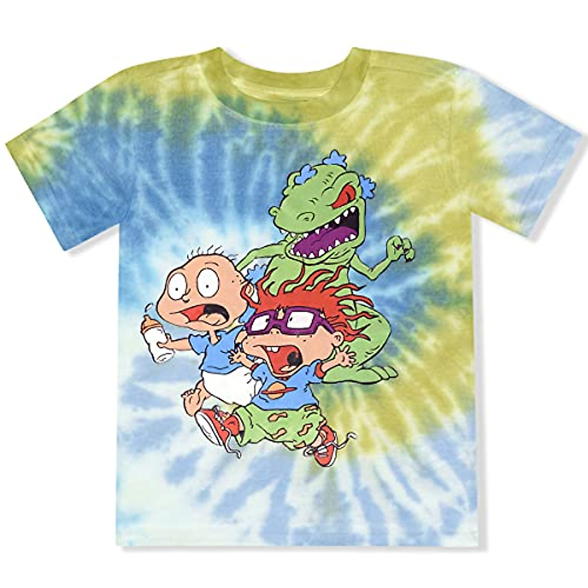 Nickelodeon Rugrats or Baby Shark Boys’ T-Shirt and Shorts Set for Toddler and Little Kids – Tie Dye/Grey